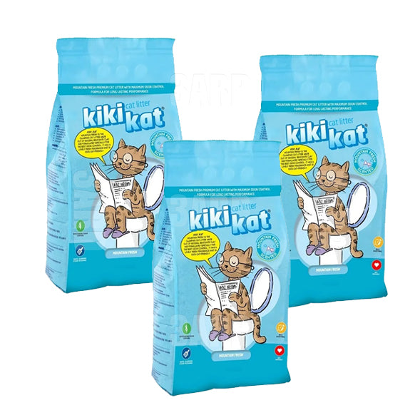 Kiki Kat Cat Litter Mountain Fresh 10L - Pack of 3 – 3ard