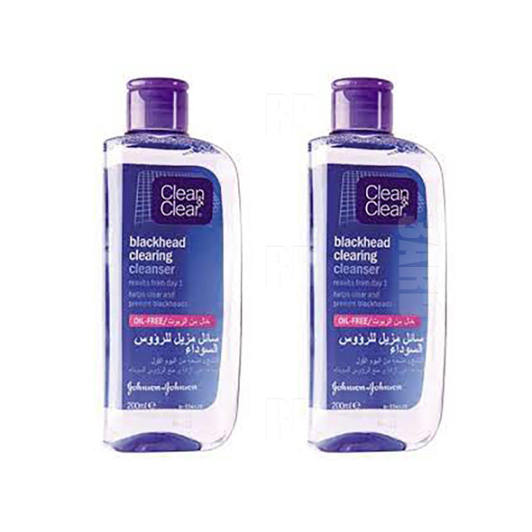 Clean & Clear Face Cleanser Blackhead Clearing 200ml - Pack of 2 – 3ard