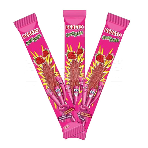 Bebeto Candy Sour Sticks Strawberry 35g - Pack of 3 – 3ard