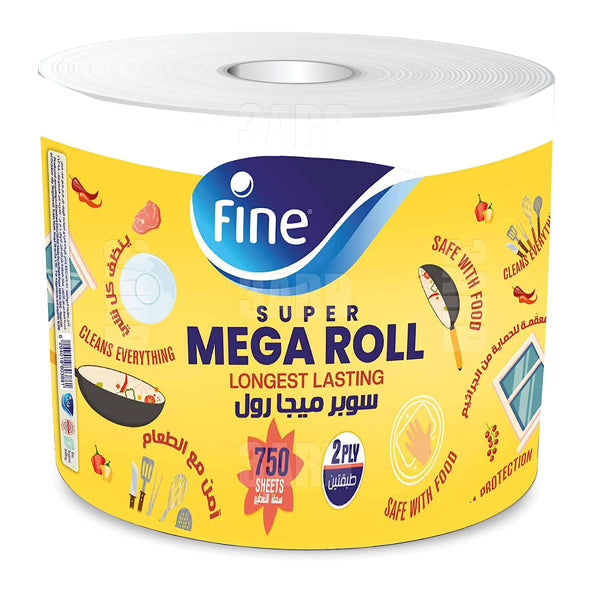 Fine Super Mega Roll Sterilized Kitchen Paper 750 sheets - pack of 1 – 3ard