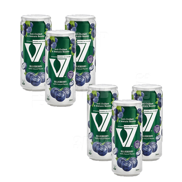V7 Sparkling Drink Blueberry 300ml - Pack of 6 – 3ard
