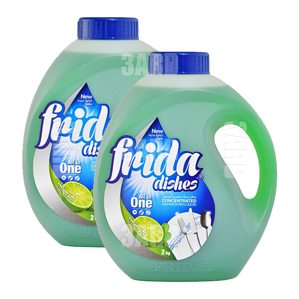 Frida Dish Wash Liquid Green Lemon Mint 2L - Pack of 2 – 3ard