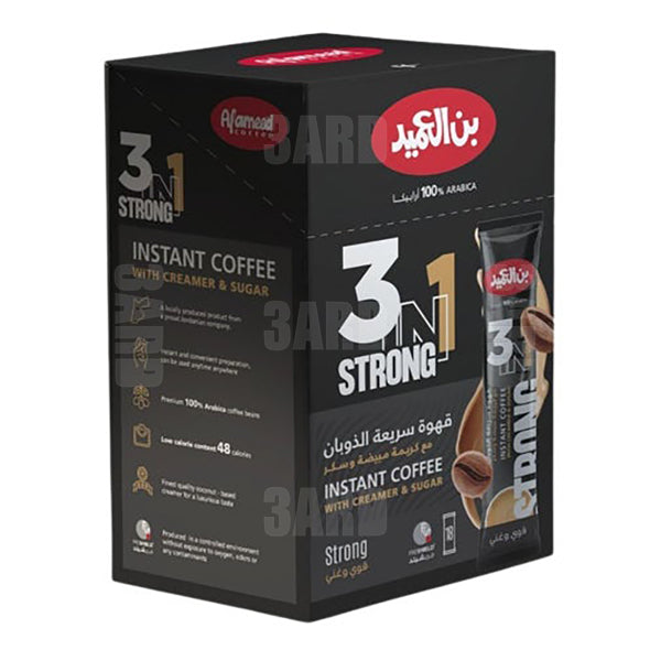 Al Ameed Strong Instant Coffee 3 in 1 18 Sachets - Pack of 1 – 3ard