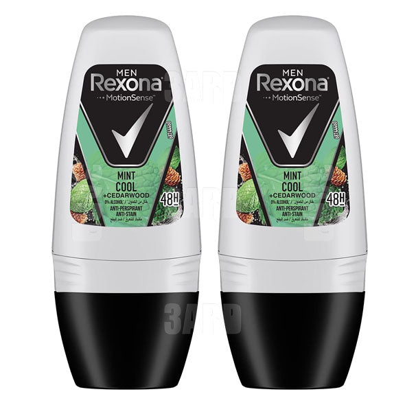Rexona Men Antiperspirant Deodorant Roll on Mint 50ml - Pack of 2 – 3ard