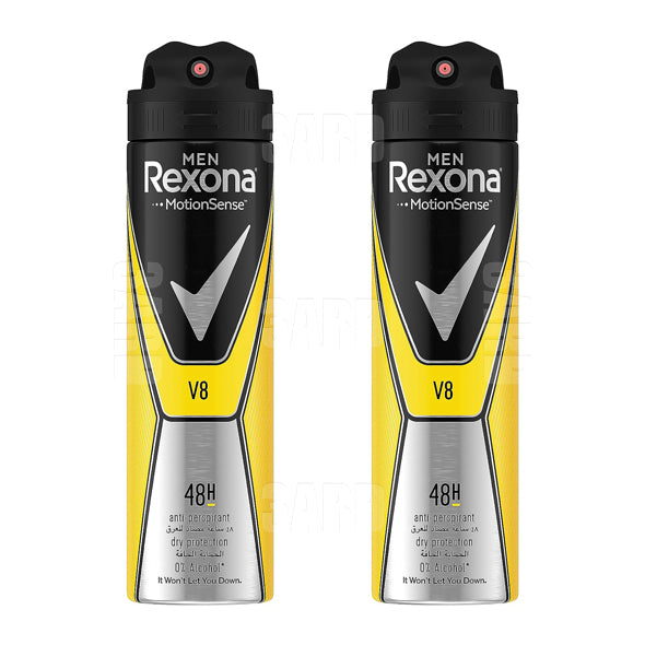 Rexona Men Antiperspirant Deodorant Spray V8 150ml - Pack of 2 – 3ard