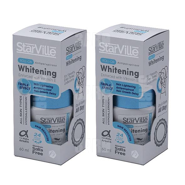 Starville Whitening Antiperspirant Roll on Hair Reducer 60ml - Pack of ...