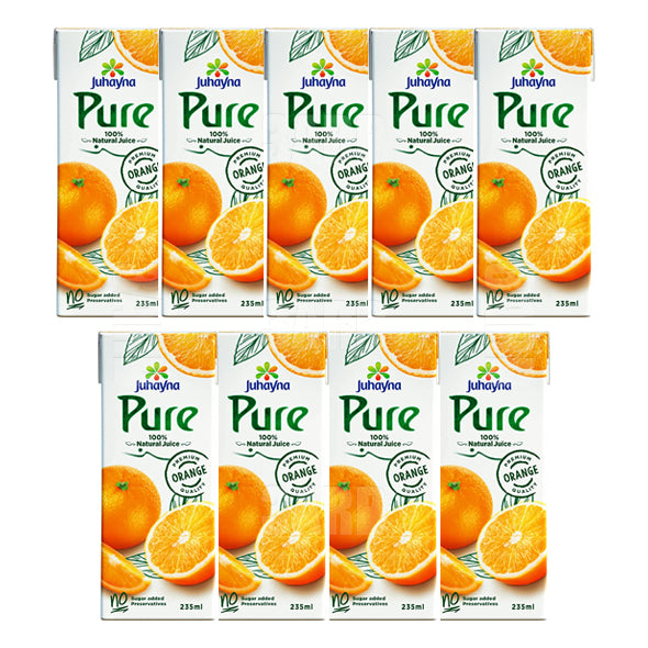 Juhayna Pure Orange Juice 235ml - Pack of 9 – 3ard