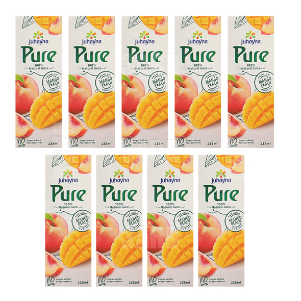 Juhayna Pure Mango Peach Juice 235ml - Pack of 9 – 3ard